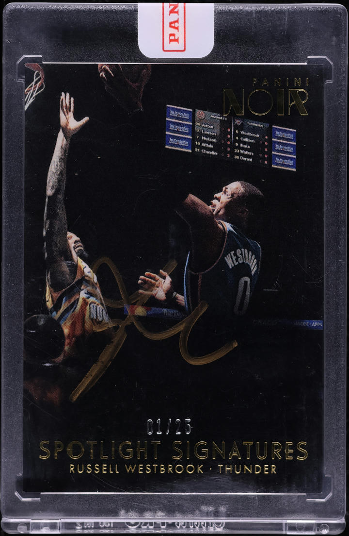 2014 Panini Noir Spotlight Signatures Russell Westbrook AUTO 1/25 #SLS ...