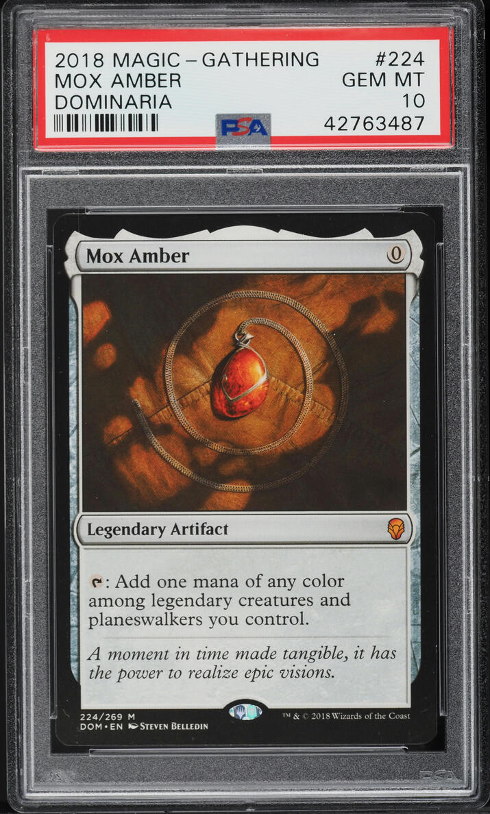 2018 Magic The Gathering MTG Dominaria Mox Amber #224 PSA 10 GEM MINT on Fanatics Collect
