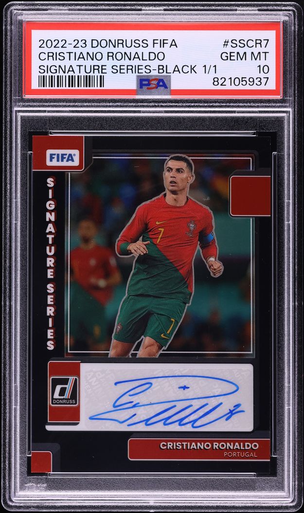 2022 Donruss FIFA Signature Series Black Cristiano Ronaldo AUTO 1/1 #SS ...