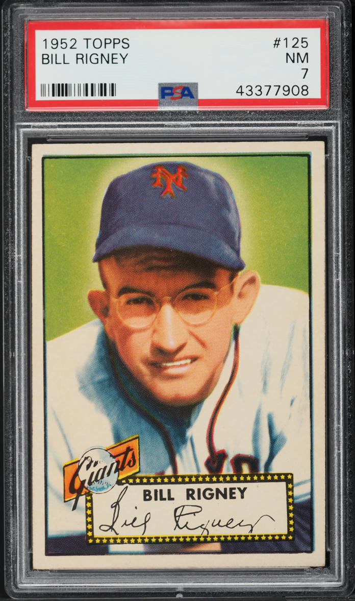 1952 Topps Bill Rigney #125 PSA 7 NRMT on Fanatics Collect