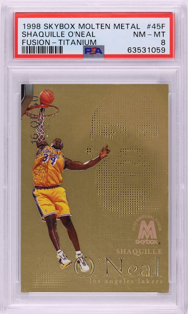 1998 Skybox Molten Metal Fusion Titanium Shaquille O'Neal /40 #45F PSA 8 NM-MT on Fanatics Collect