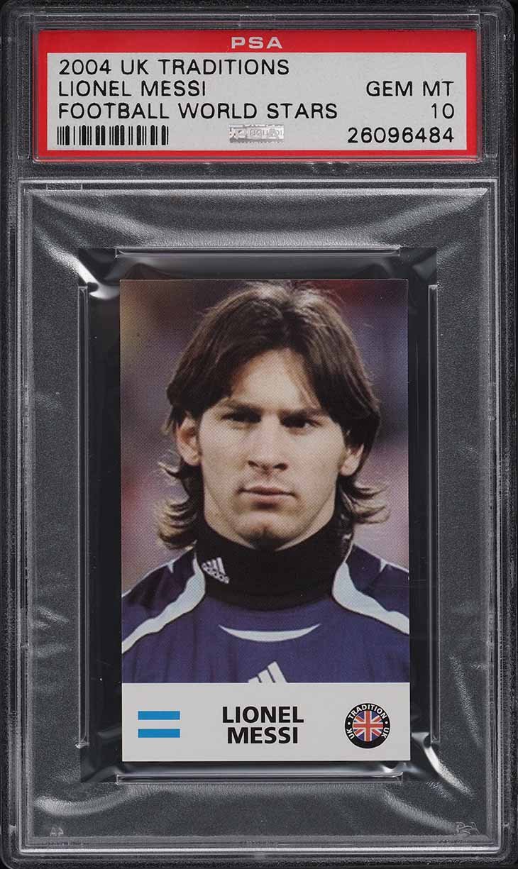 2006 UK Traditions Soccer World Stars Lionel Messi PSA 10 GEM MINT on ...