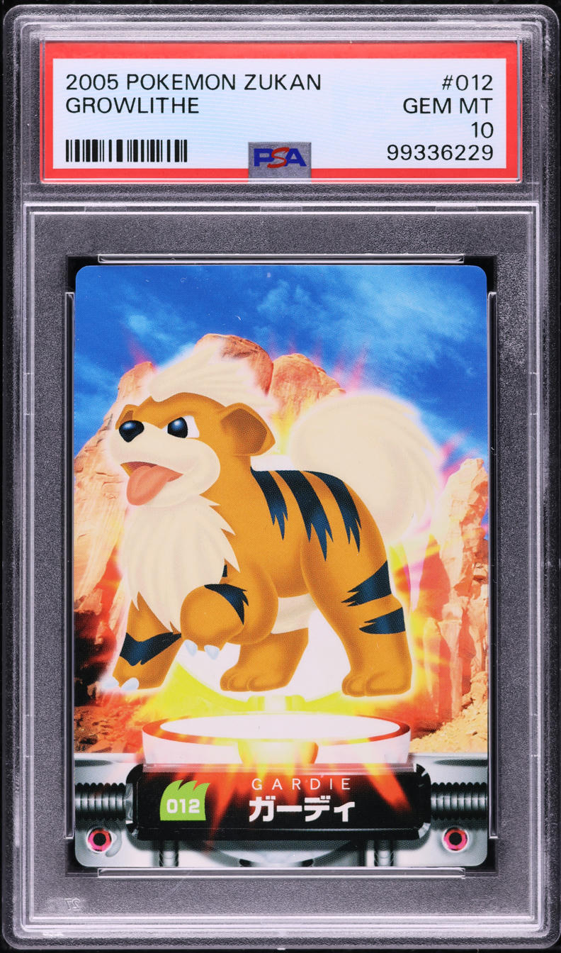 2005 Pokemon Japanese Zukan Advanced Generation Growlithe #12 PSA 10 ...