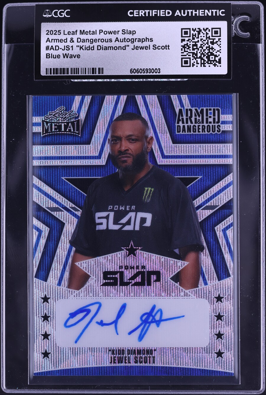 2025 Leaf Metal Power Slap Blue Wave Jewel Scott AUTO /20 #AD-JS1 CGC ...