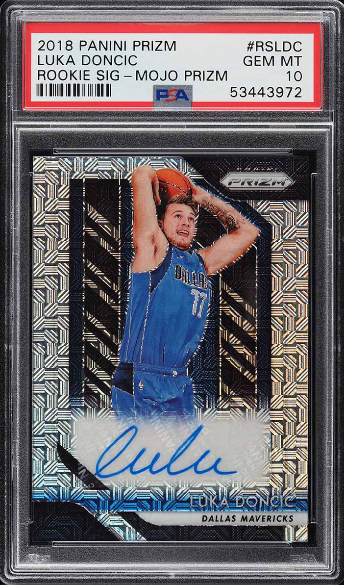 2018 Panini Prizm Mojo Prizms Luka Doncic ROOKIE AUTO /25 #3 PSA 10 GEM ...