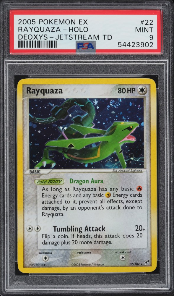 2005 Pokemon EX Deoxys Jetstream Deck Holo Rayquaza #22 PSA 9 MINT on ...