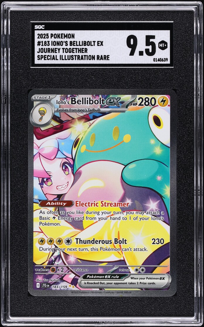 2025 Pokemon SV Journey Together SIR Iono's Bellibolt ex #183 SGC 9.5 ...