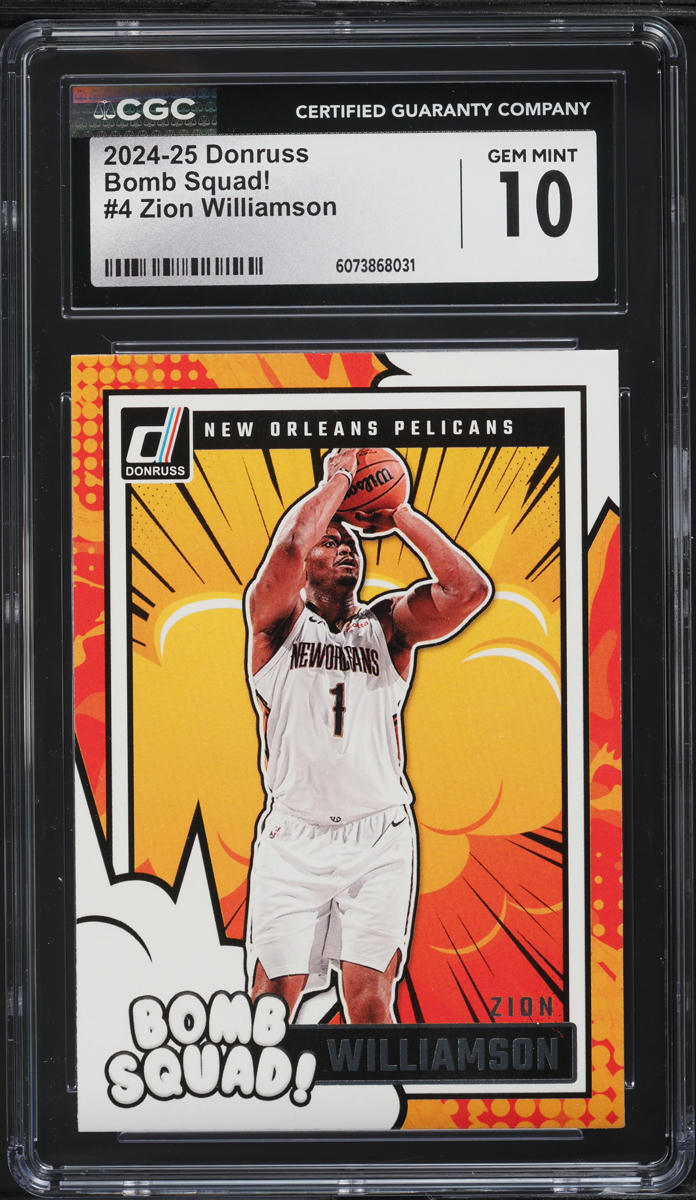 2024 Donruss Bomb Squad! Zion Williamson #4 CGC 10 GEM MINT on Fanatics Collect