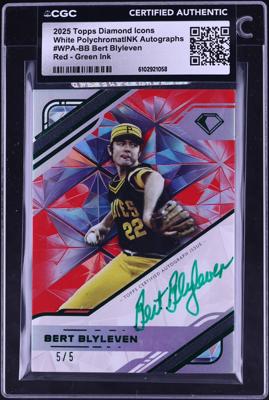 2025 Topps Diamond Icons White PolychromatINK Red Green Ink Bert ...