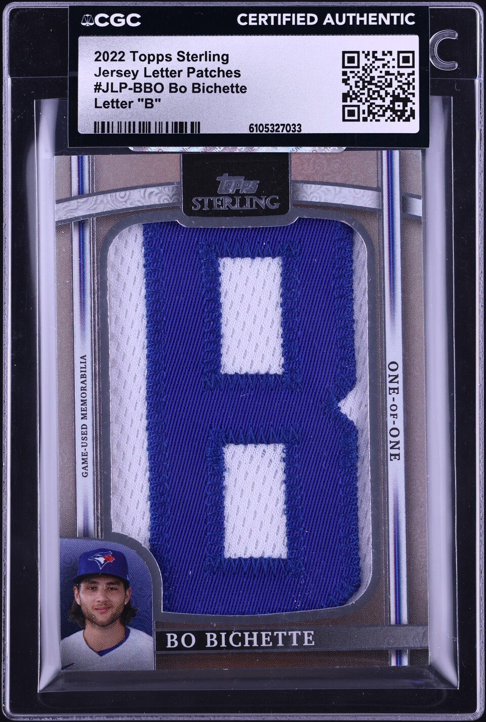 2022 Topps Sterling Jersey Letter Patches Bo Bichette PATCH #JLP-BBO ...