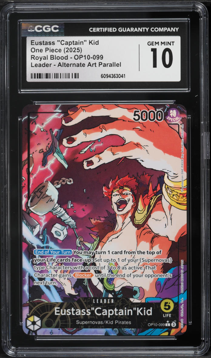 2025 One Piece Royal Blood Alt Art Parallel Leader Eustass "Captain ...