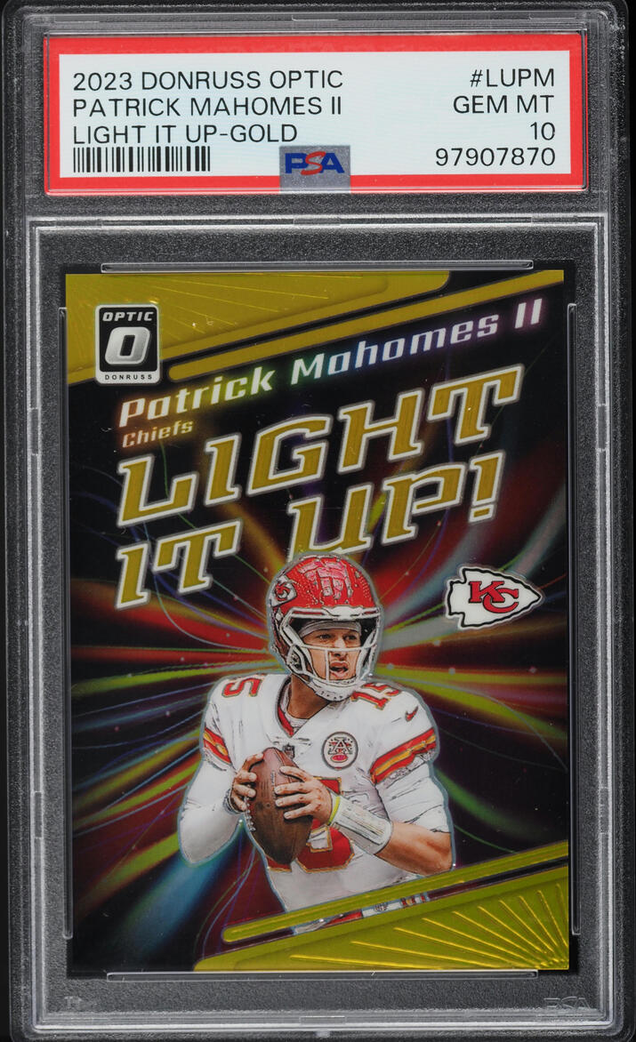 2023 Donruss Optic Light It Up Gold Patrick Mahomes II /10 #LUPM PSA 10 ...