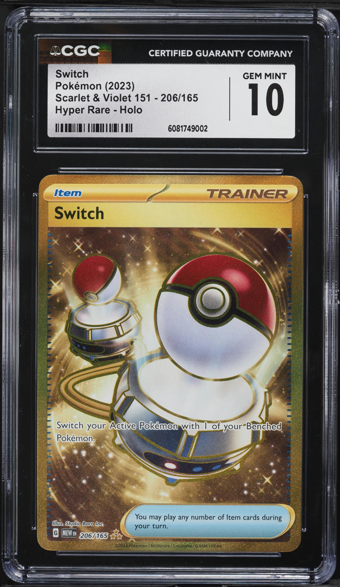 2023 Pokemon Scarlet & Violet 151 Gold Rare Switch #206 CGC 10 GEM MINT ...