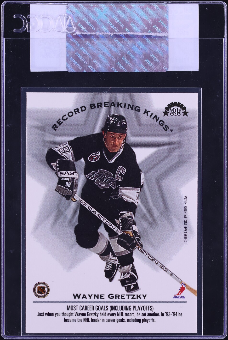 1993 Donruss Hockey Luc Robitaille Wayne Gretzky #395 CGC AUTH on ...