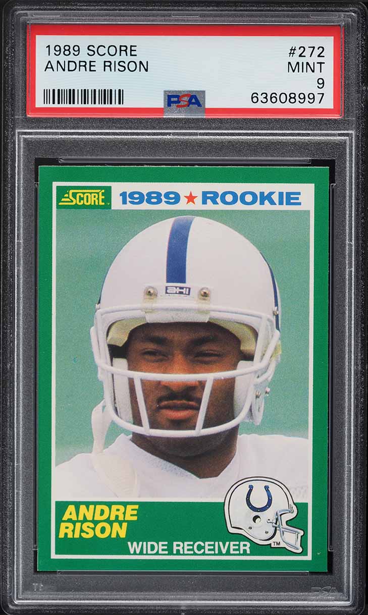 1989 Score Football Andre Rison ROOKIE #272 PSA 9 MINT on Fanatics Collect