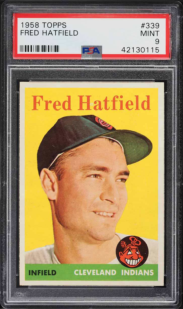 1958 Topps Fred Hatfield #339 PSA 9 MINT on Fanatics Collect
