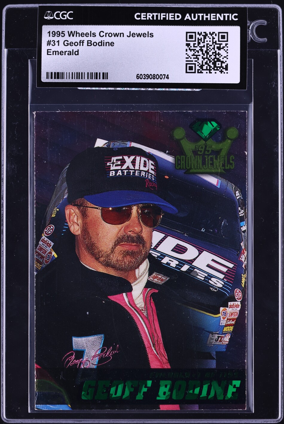 1995 Wheels Crown Jewels Emerald Geoff Bodine /1199 #31 CGC AUTH on ...