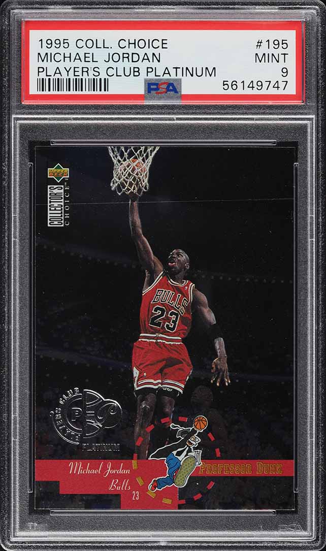 1995 Collector's Choice Player's Club Platinum Michael Jordan #195 PSA ...