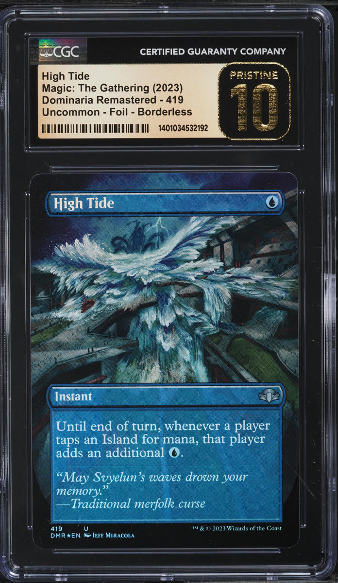 2023 Magic The Gathering MTG Dominaria Remastered Foil High Tide CGC 10 PRISTINE on Fanatics Collect