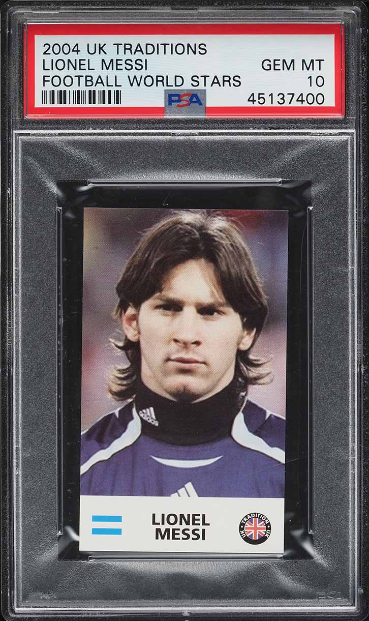 2006 UK Traditions Football World Stars Lionel Messi PSA 10 GEM MINT on ...