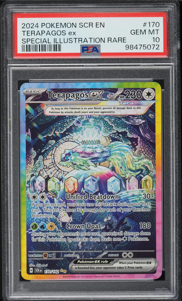 2024 Pokemon SV Stellar Crown Special Illustration Rare Terapagos Ex #170 PSA 10 on Fanatics Collect