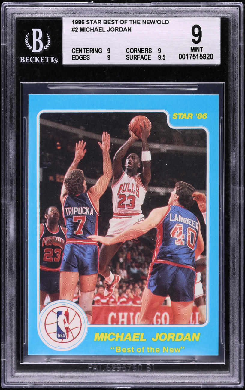 1986 Star Best Of The New Old Michael Jordan ROOKIE #2 BGS 9 MINT on ...