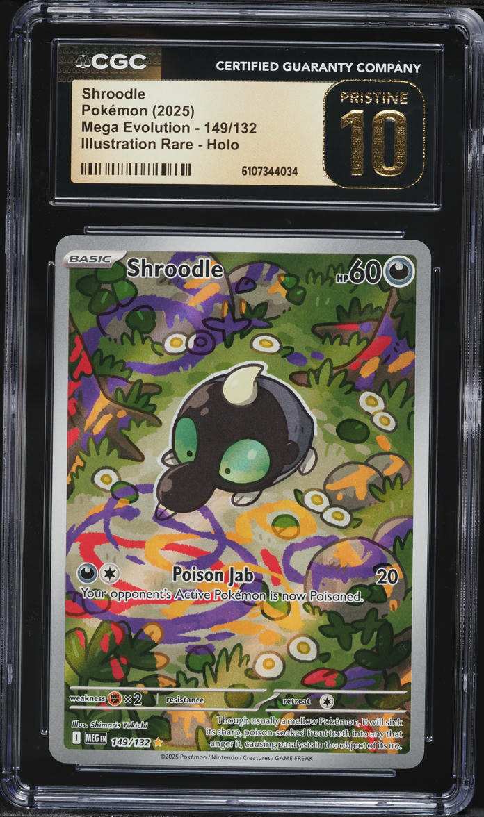 2025 Pokemon Mega Evolution IR Shroodle #149 CGC 10 PRISTINE on ...