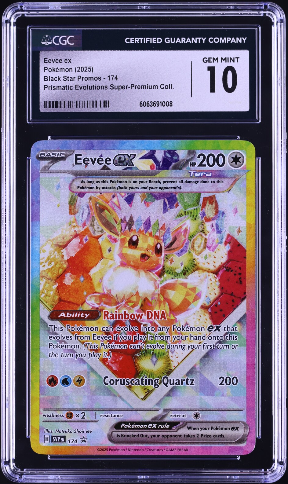 2025 Pokemon SV Black Star Promo Prismatic Evolutions Premium Eevee ex ...