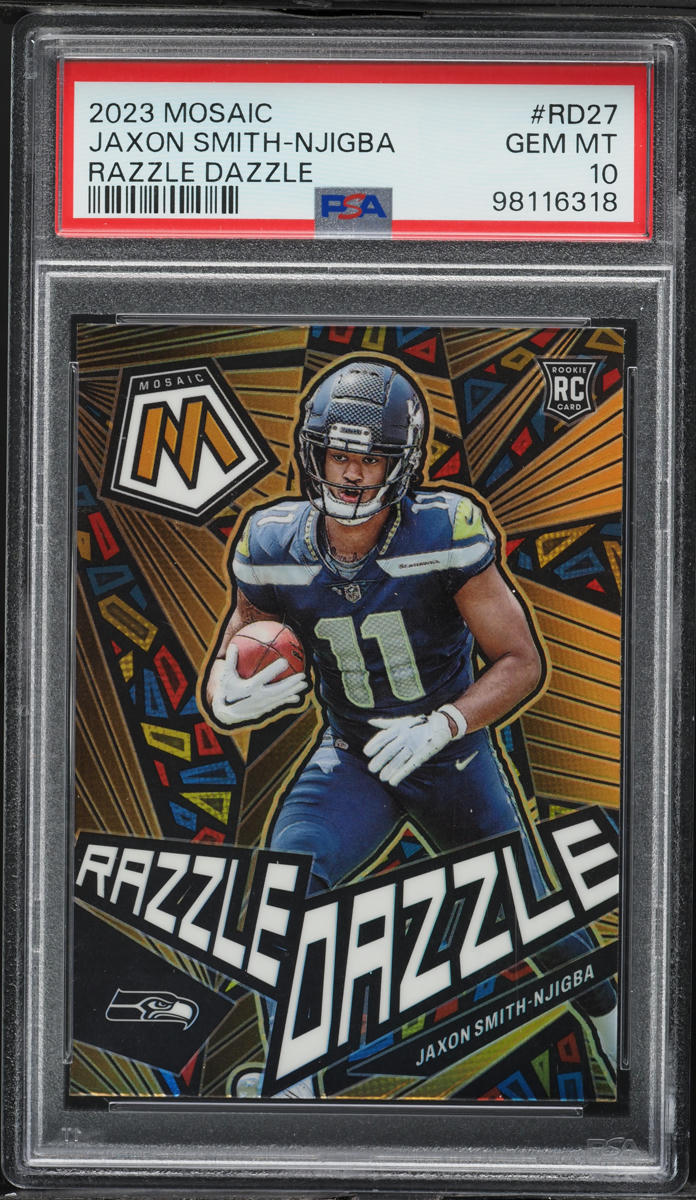 2023 Panini Mosaic Razzle Dazzle Jaxon Smith-Njigba ROOKIE #RD-27 PSA ...