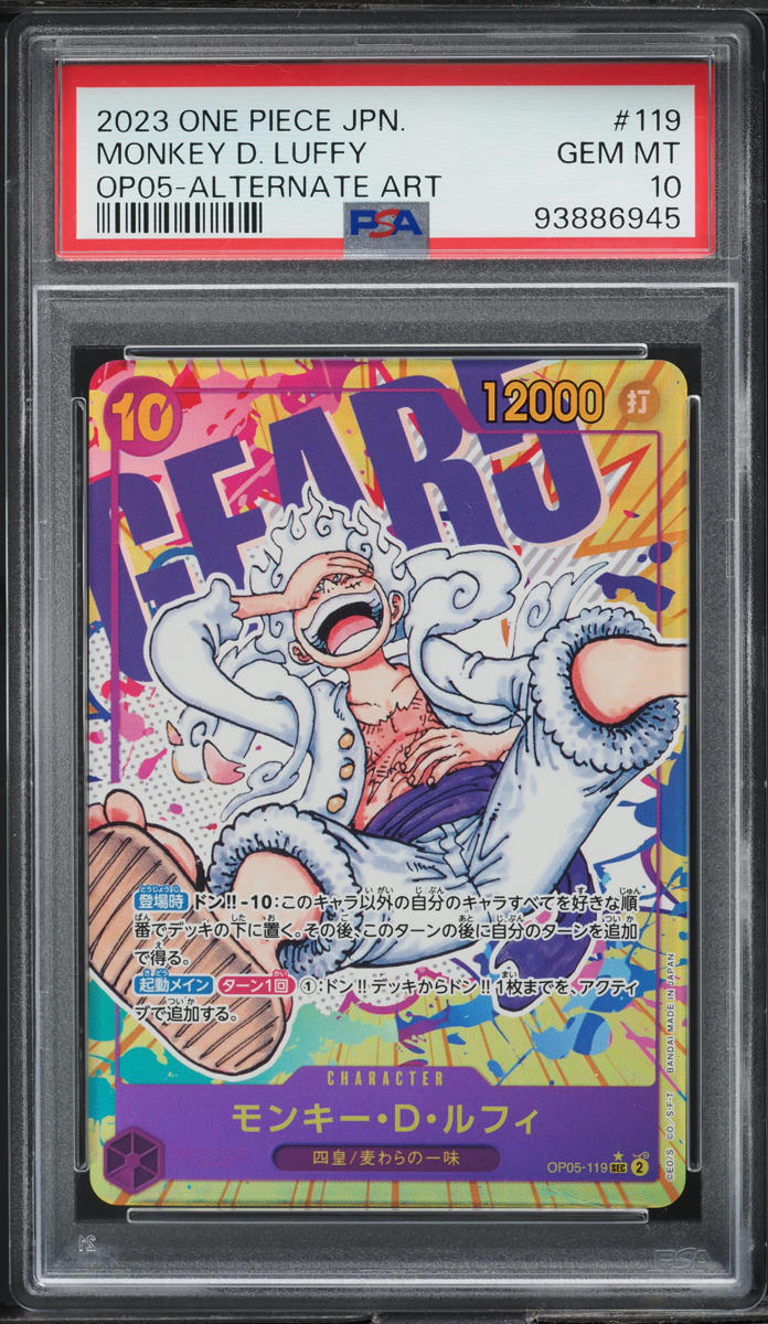 2023 One Piece Japanese Awakening Of New Era Monkey D. Luffy #OP05-119 PSA 10 on Fanatics Collect