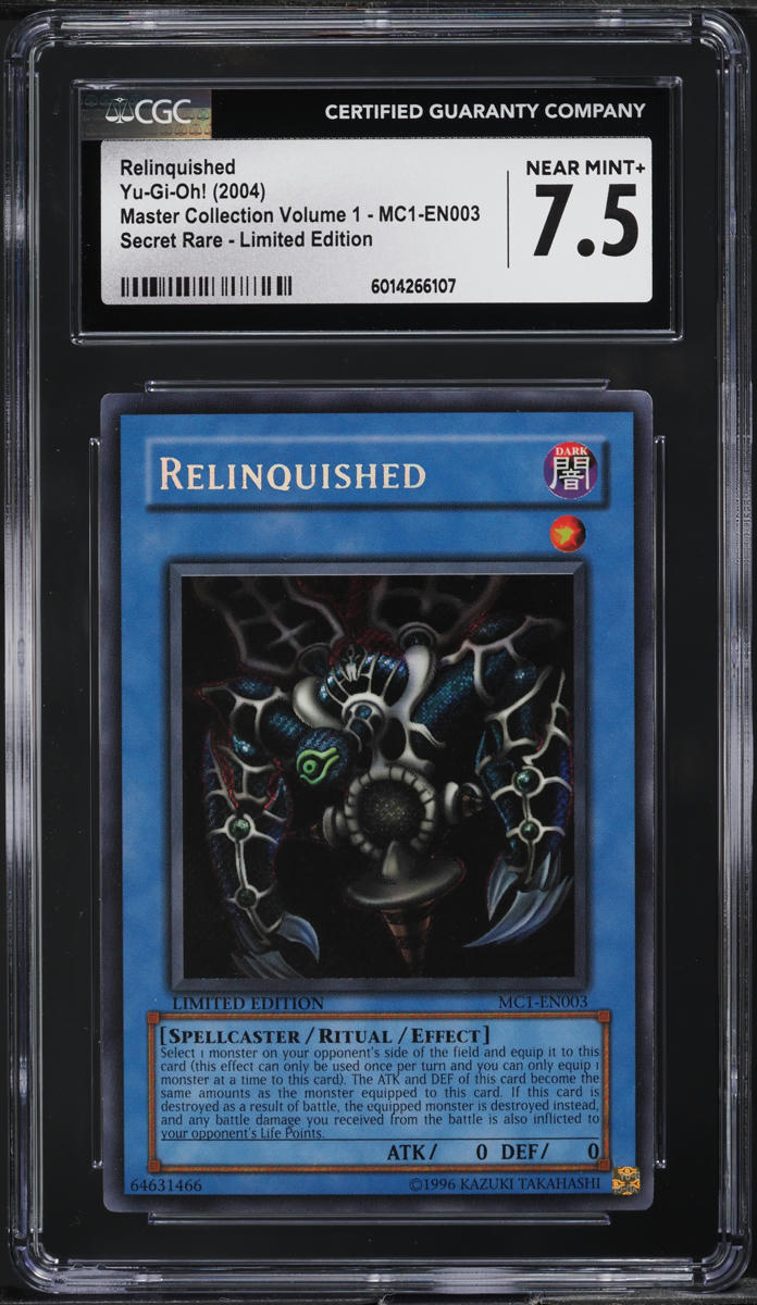 2004 Yu-Gi-Oh! MC Volume 1 Limited Edition Relinquished #MC1-EN003 CGC ...