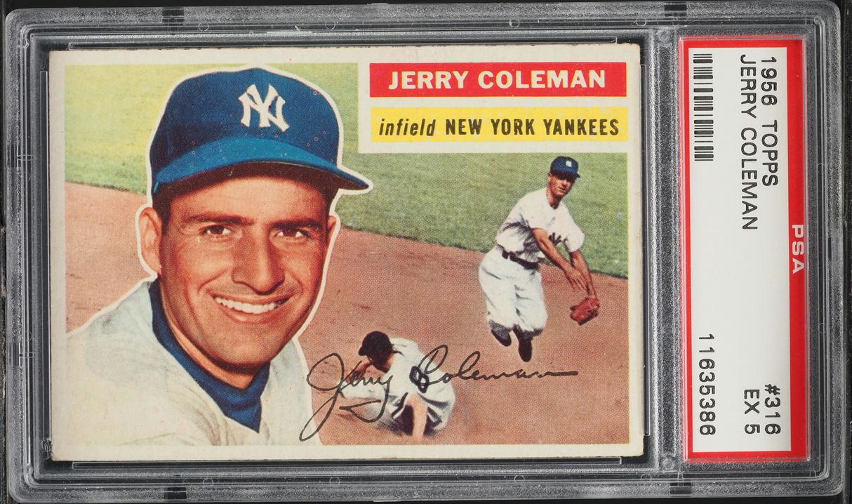1956 Topps Jerry Coleman #316 PSA 5 EX on Fanatics Collect