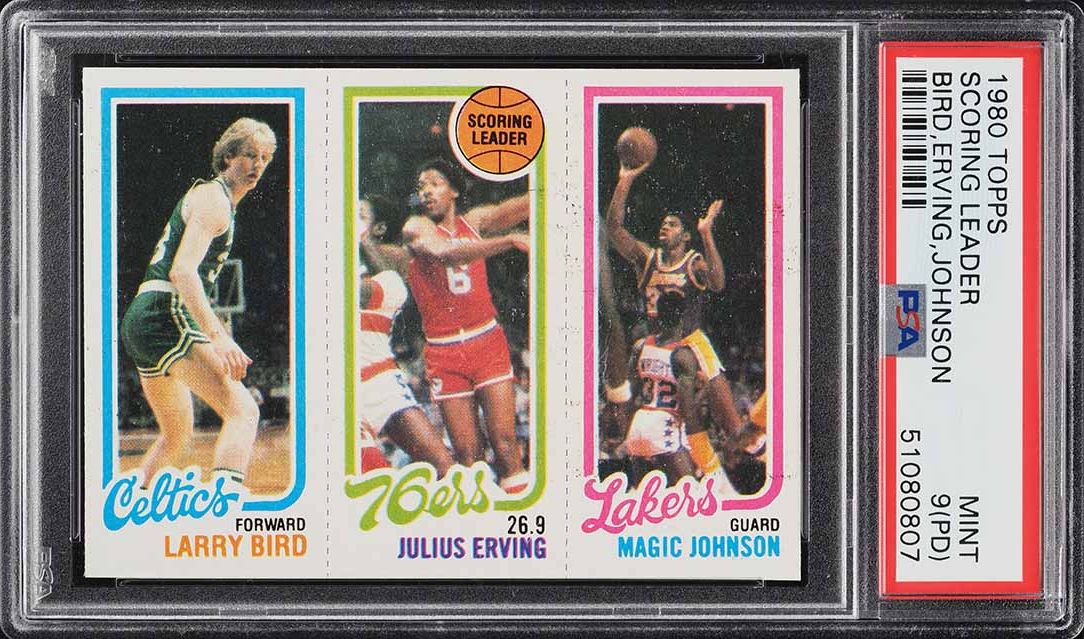 1980 Topps Basketball Larry Bird Julius Erving Magic Johnson ROOKIE PSA ...