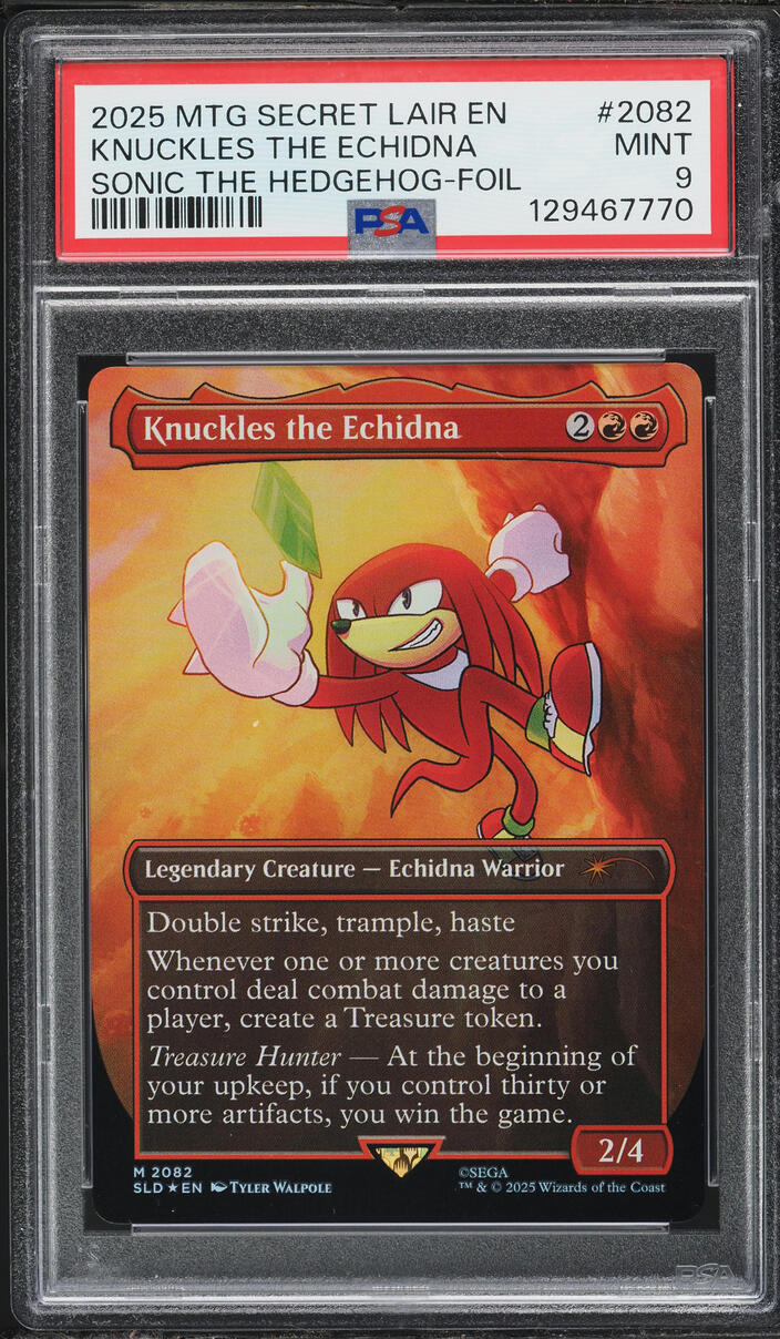 2025 Magic The Gathering MTG SLD Sonic The Hedgehog Foil Knuckles The ...