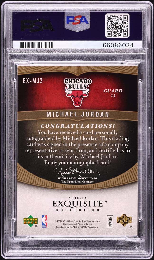 2006 Exquisite Collection Enshrinements Michael Jordan AUTO DNA 10 JSY ...