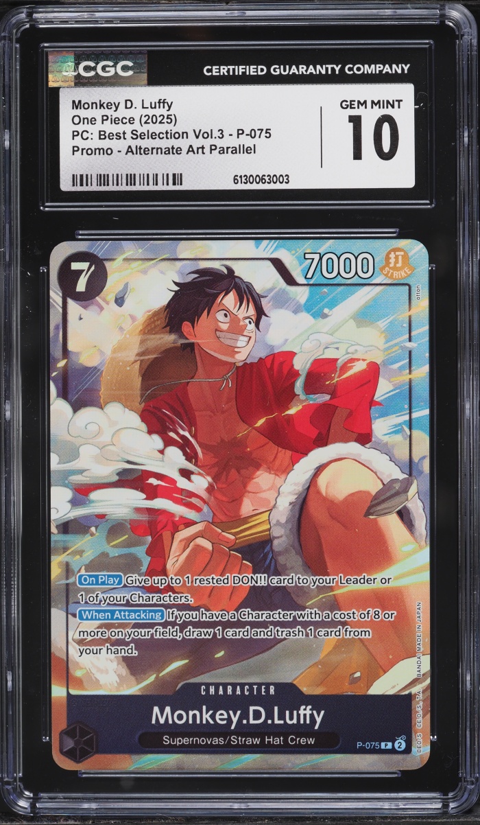 2025 One Piece Promo Premium Best Selection Vol 3 Alt Art Monkey D ...