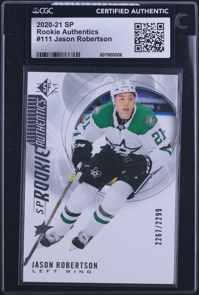 2020 SP Authentic Jason Robertson ROOKIE /2299 #111 CGC AUTH on ...