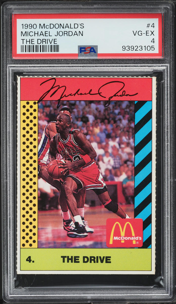 1990 McDonald's The Drive Michael Jordan #4 PSA 4 VGEX on Fanatics Collect