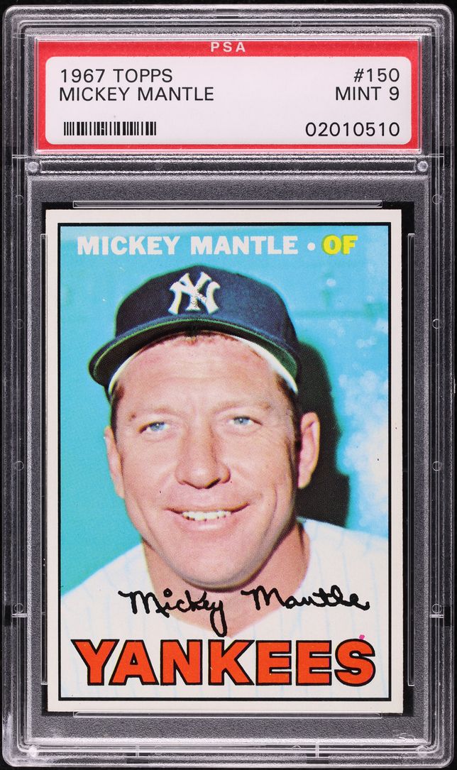 1967 Topps Mickey Mantle #150 PSA 9 MINT on Fanatics Collect