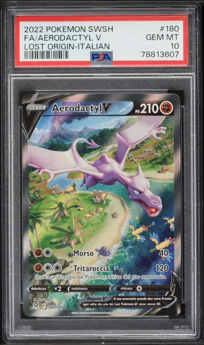 2022 Pokemon Italian Sword & Shield Lost Origin Alt Art Aerodactyl V ...