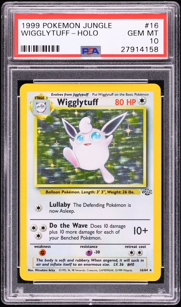 1999 Pokemon Jungle Holo Wigglytuff #16 PSA 10 GEM MINT on Fanatics Collect