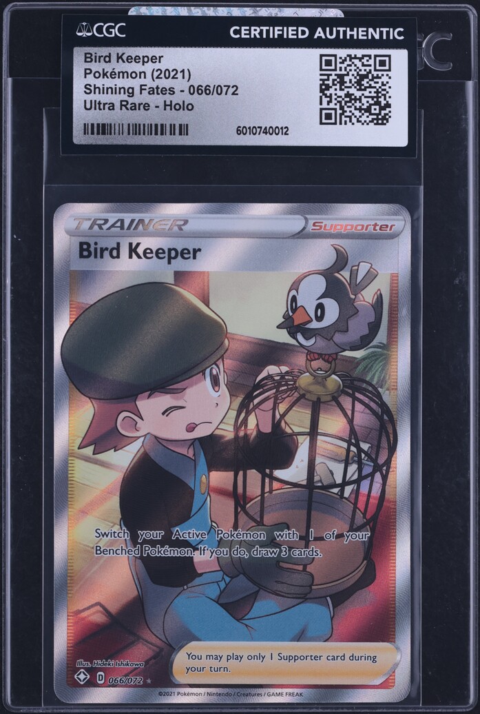 2021 Pokemon Sword & Shield Shining Fates Full Art Bird Keeper #66 CGC ...