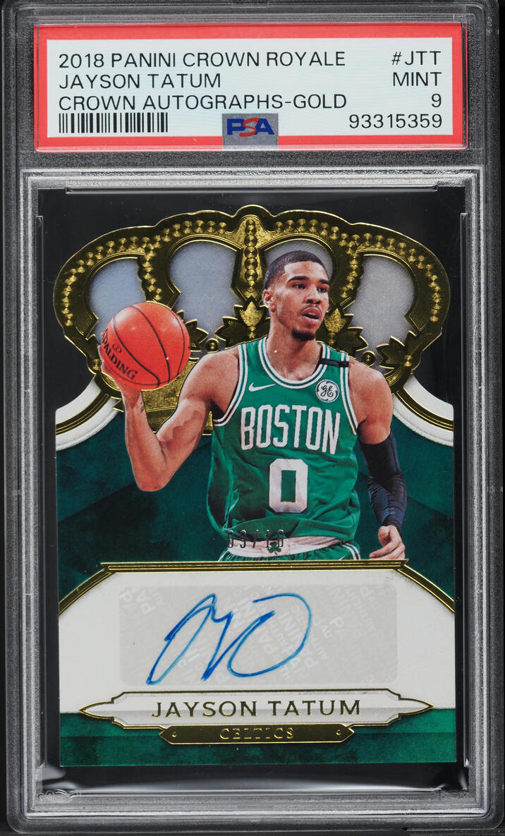 2018 Crown Royale Gold Jayson Tatum AUTO /10 #CA-JTT PSA 9 MINT on ...