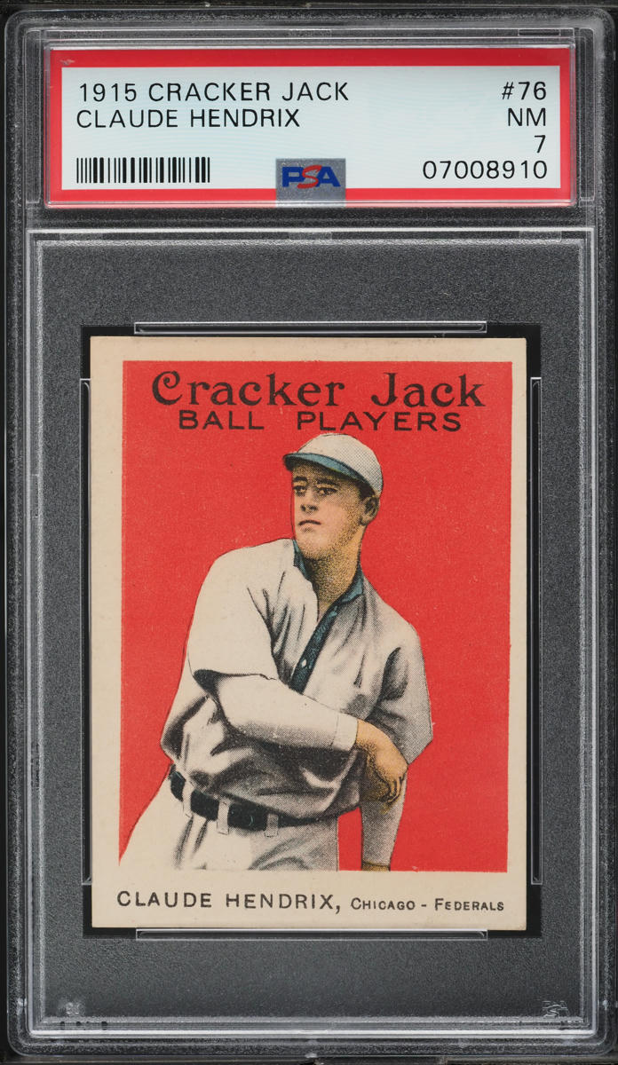 1915 Cracker Jack Claude Hendrix #76 PSA 7 NRMT on Fanatics Collect