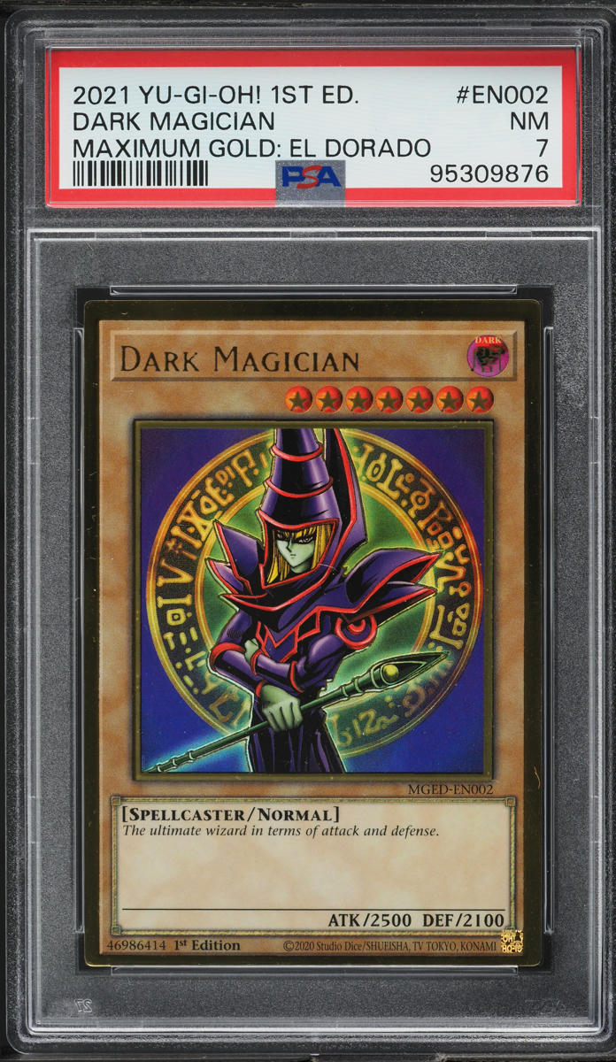 2021 Yu-Gi-Oh! MGED 1st Edition Dark Magician #MGED-EN002 PSA 7 NRMT on Fanatics Collect