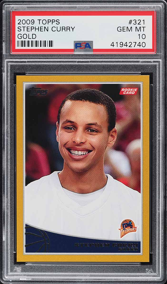 2009 Topps Gold Basketball Stephen Curry ROOKIE /2009 #321 PSA 10 GEM MINT on Fanatics Collect