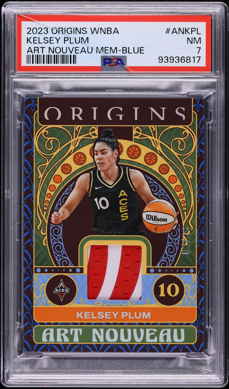 2023 Panini Origins WNBA Art Nouveau Blue Kelsey Plum PATCH /25 #AN-KPL PSA 7 on Fanatics Collect