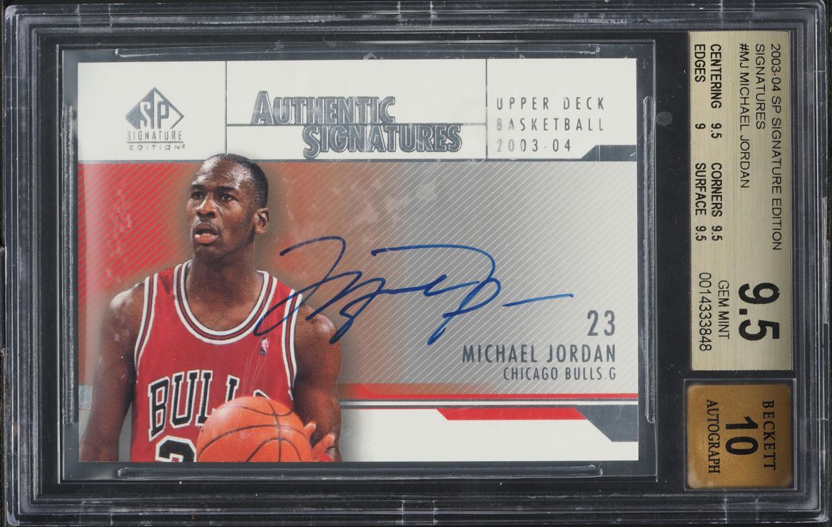 2003 SP Signature Edition Signatures Michael Jordan AUTO #MJ BGS 9.5 ...