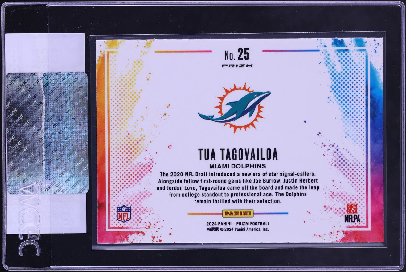 2024 Panini Prizm Color Blast Tua Tagovailoa #25 CGC AUTH on Fanatics ...