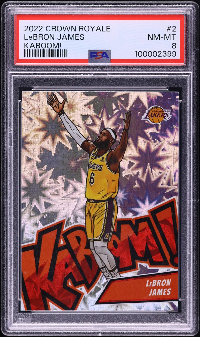 2022 Crown Royale Kaboom! LeBron James #2 PSA 8 NM-MT on Fanatics Collect